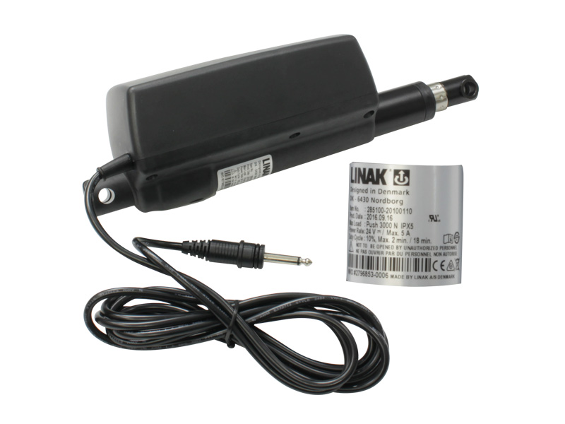 [LINACTP03-17] Linear Actuator, 100mm (4in.), Black, Single Pin Mono ...