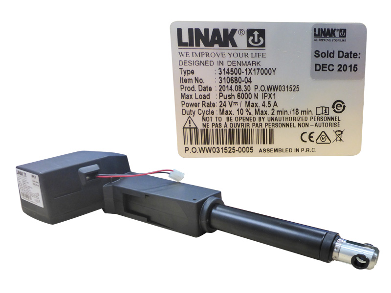 [LINACTP10-01BLK] Linear Actuator, 170mm (6.5in.), Black, Linak LA31